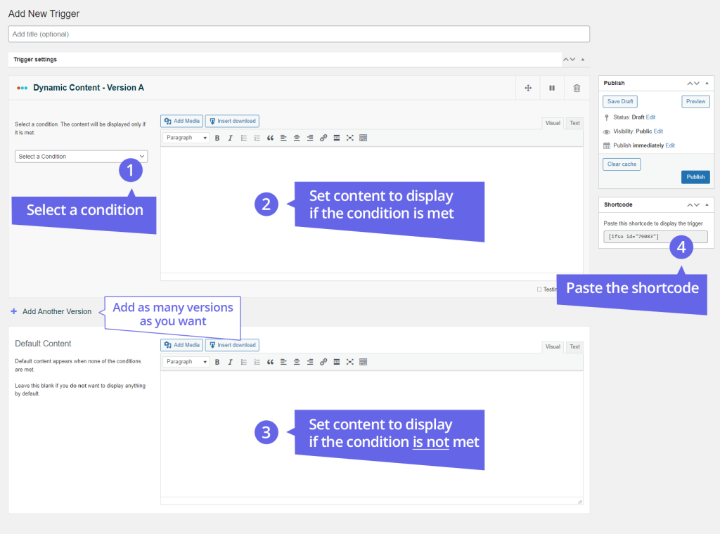 How To Create Dynamic Content Trigger If So Dynamic Content 2009
