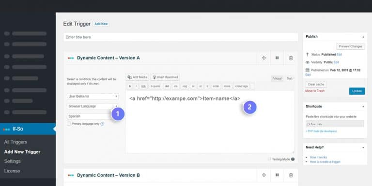 Dynamic WordPress Menu Items - If-So Dynamic Content