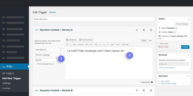 Dynamic WordPress Menu Items - If-So Dynamic Content