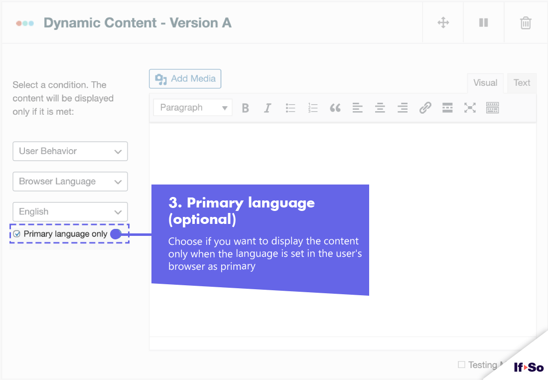 Language-based dynamic content - If-So Dynamic Content