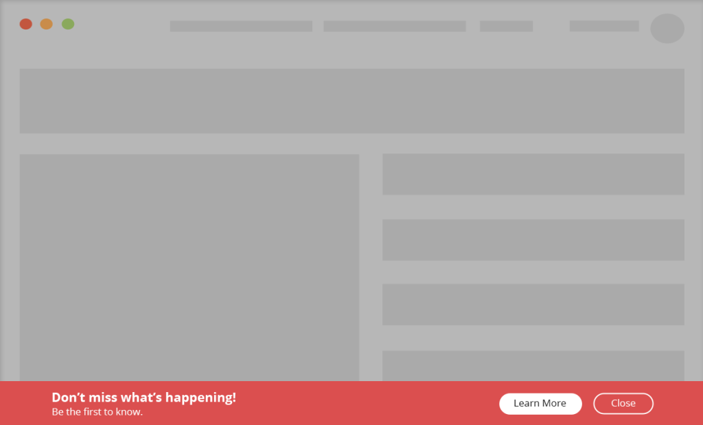 Bottom bar – Two text lines and two buttons - If-So Dynamic Content
