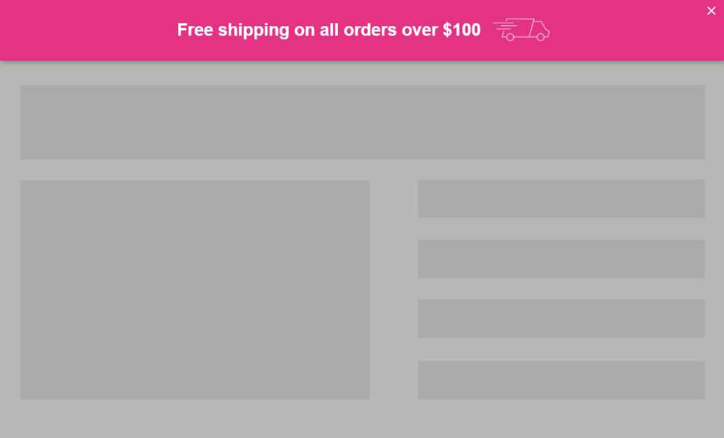 Top Bar - Text with an image to the right - If-So Dynamic Content