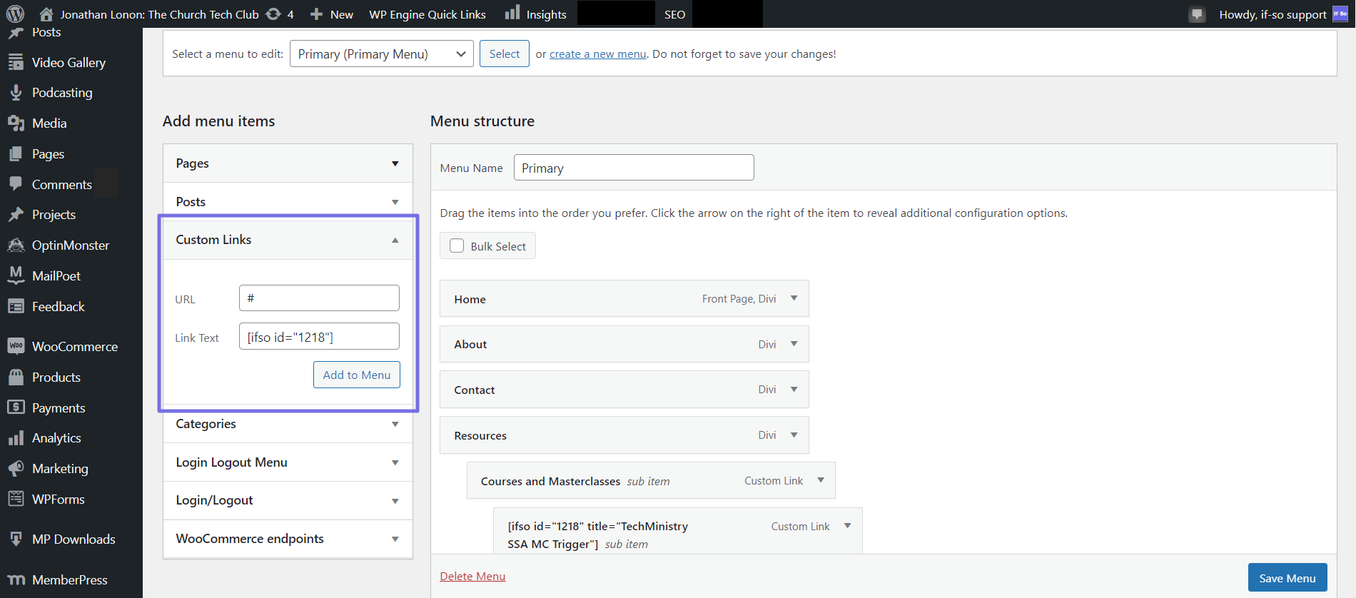 Dynamic WordPress Menu Items - If-So Dynamic Content