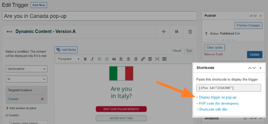 Conditional Pop-Ups - If-So Dynamic Content